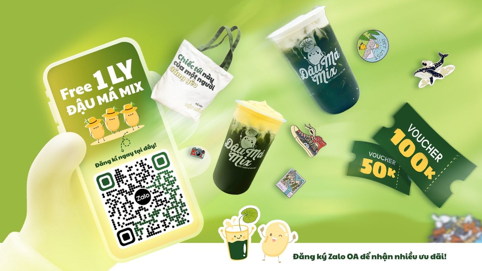 Đậu Má Mix - Đậu Nành và Rau Má